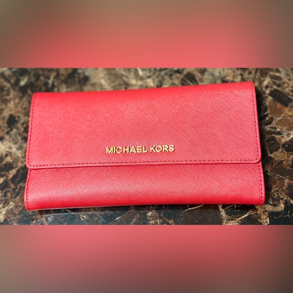 Bags | Original Michael Kors Red Wallet | Poshmark